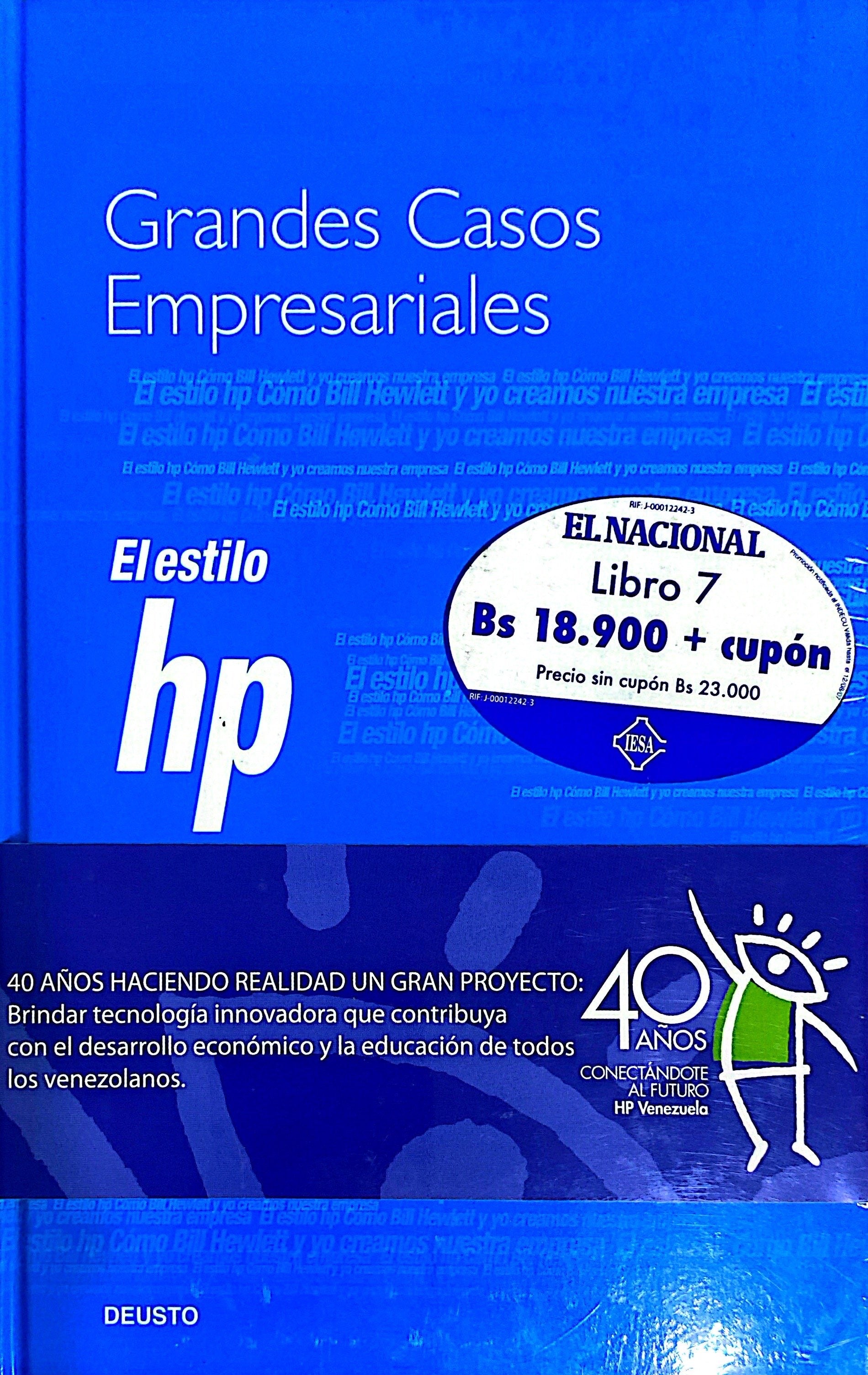 Libro Grandes casos empresariales El estilo HP – Libros.ccs