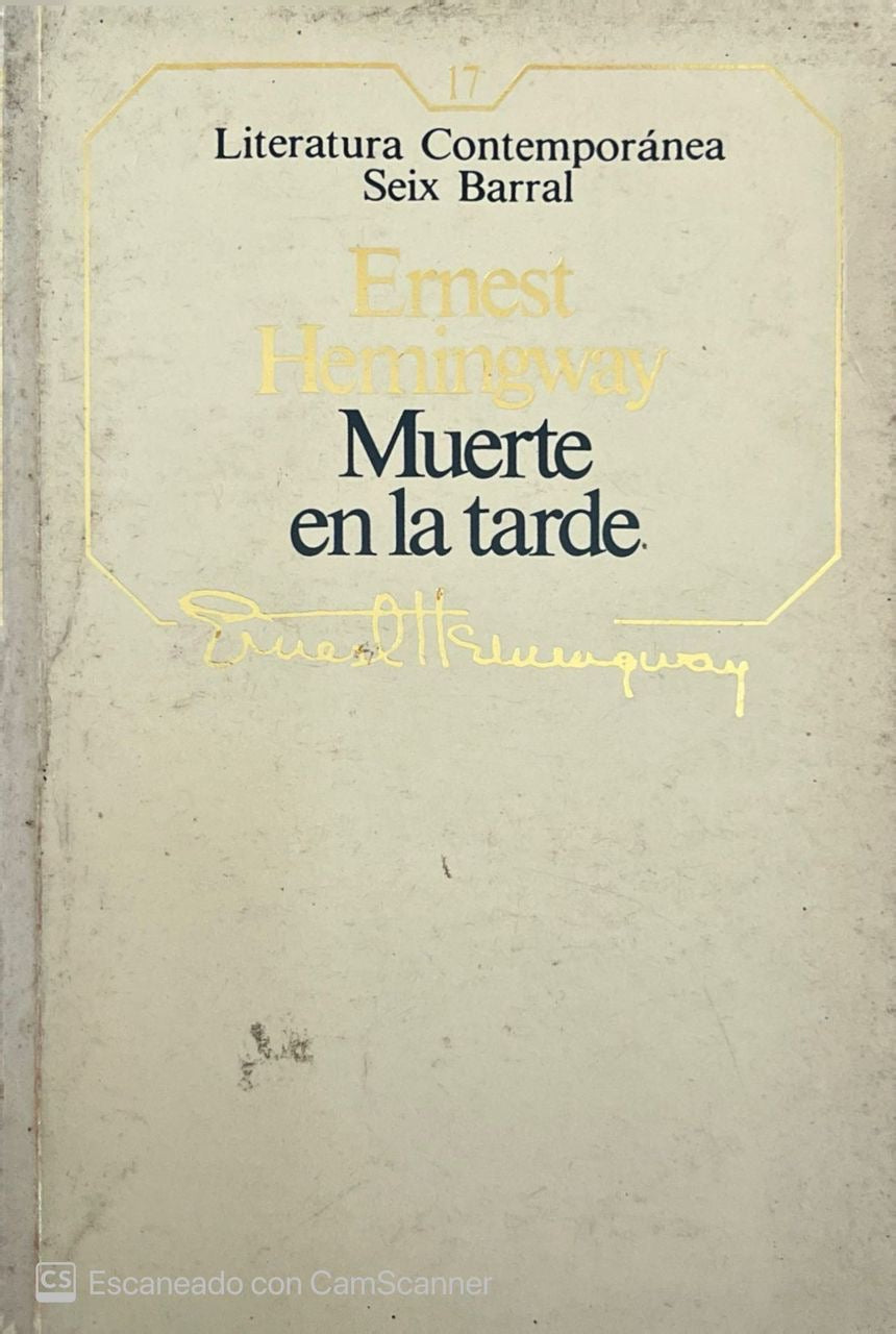 Libro Muerte en la tarde de Ernest Hemingway – Libros.ccs