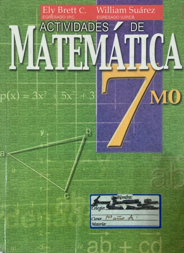 Libro Actividades de Matemática 7mo Ely Brett – Libros.ccs
